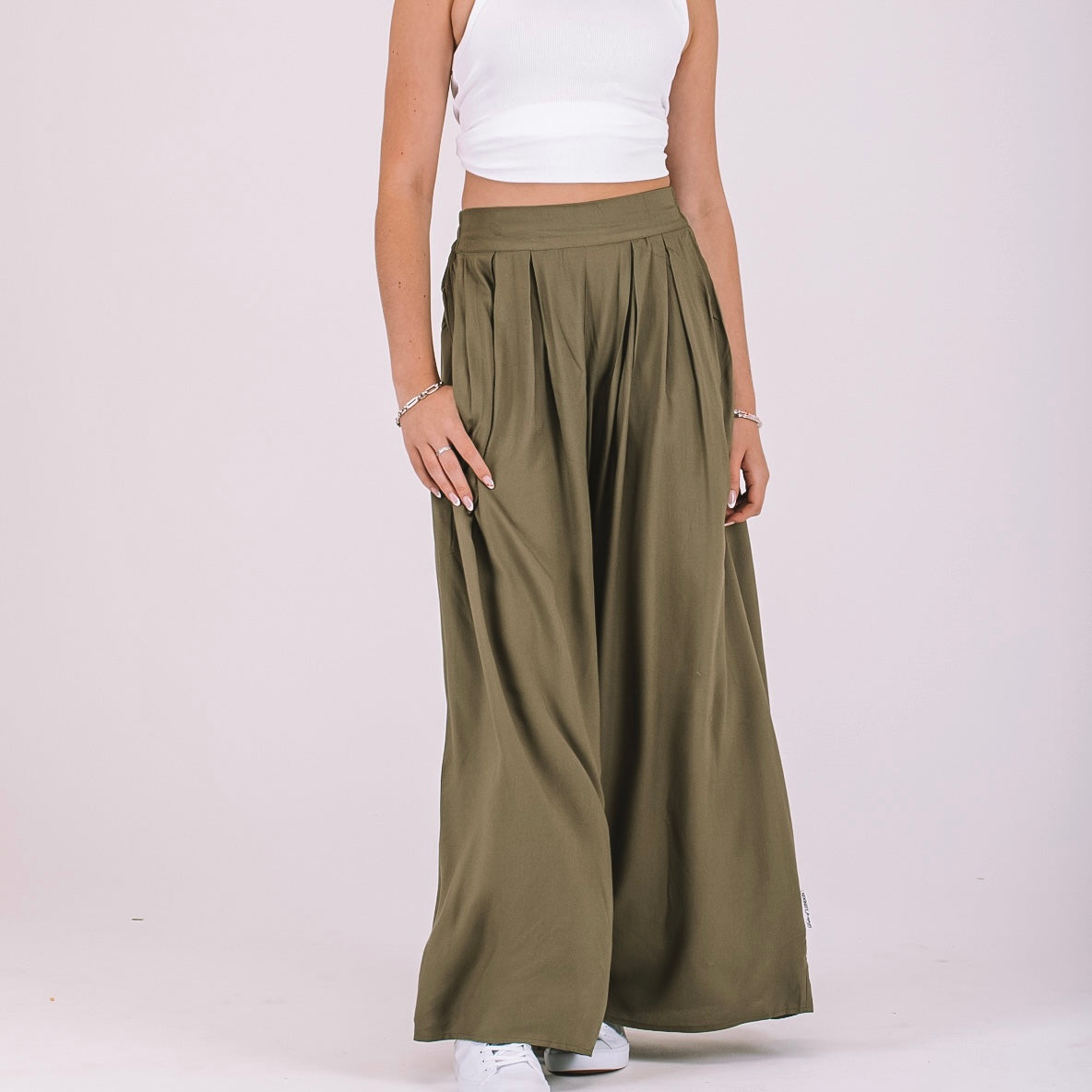 Palazzo Pant Olive – Duke of London