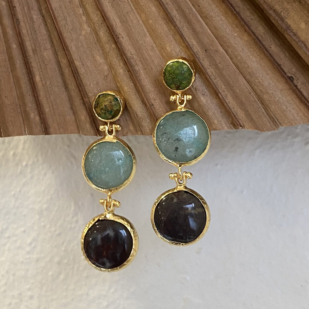 Iva Triple Drop Earrings – Duke of London
